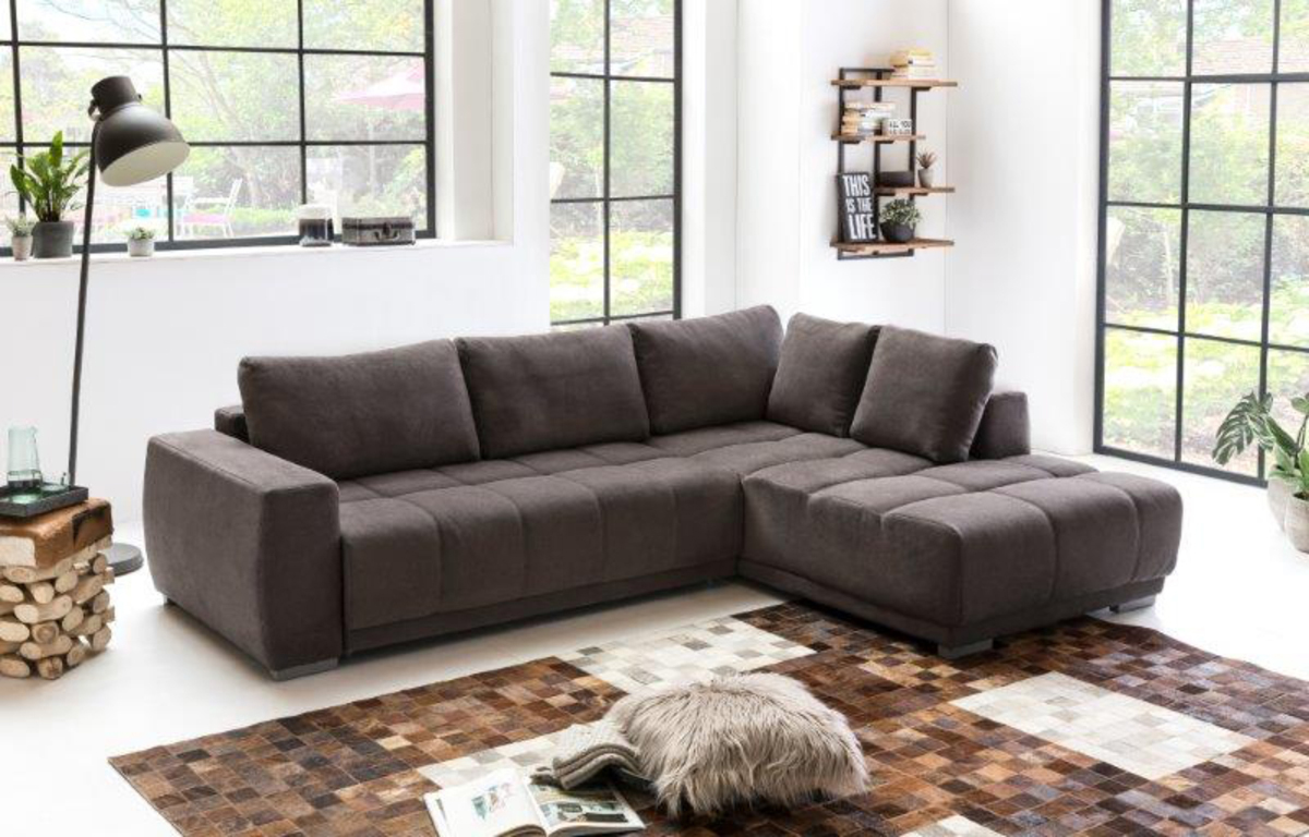 Rohová sedačka s rozkladom a úložným priestorom Florida P hnedá za 699 ...