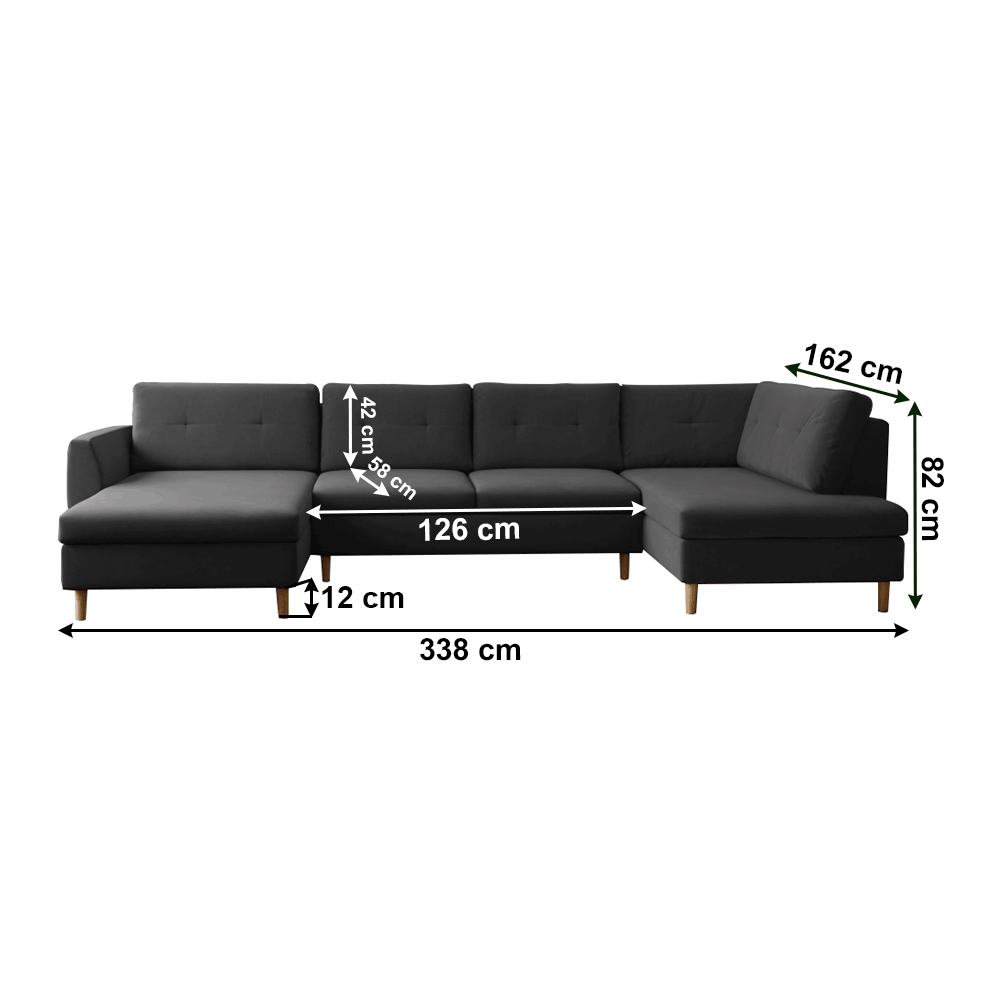 Rohová sedačka U s rozkladom a úložným priestorom Sasha U P za 1164 ...