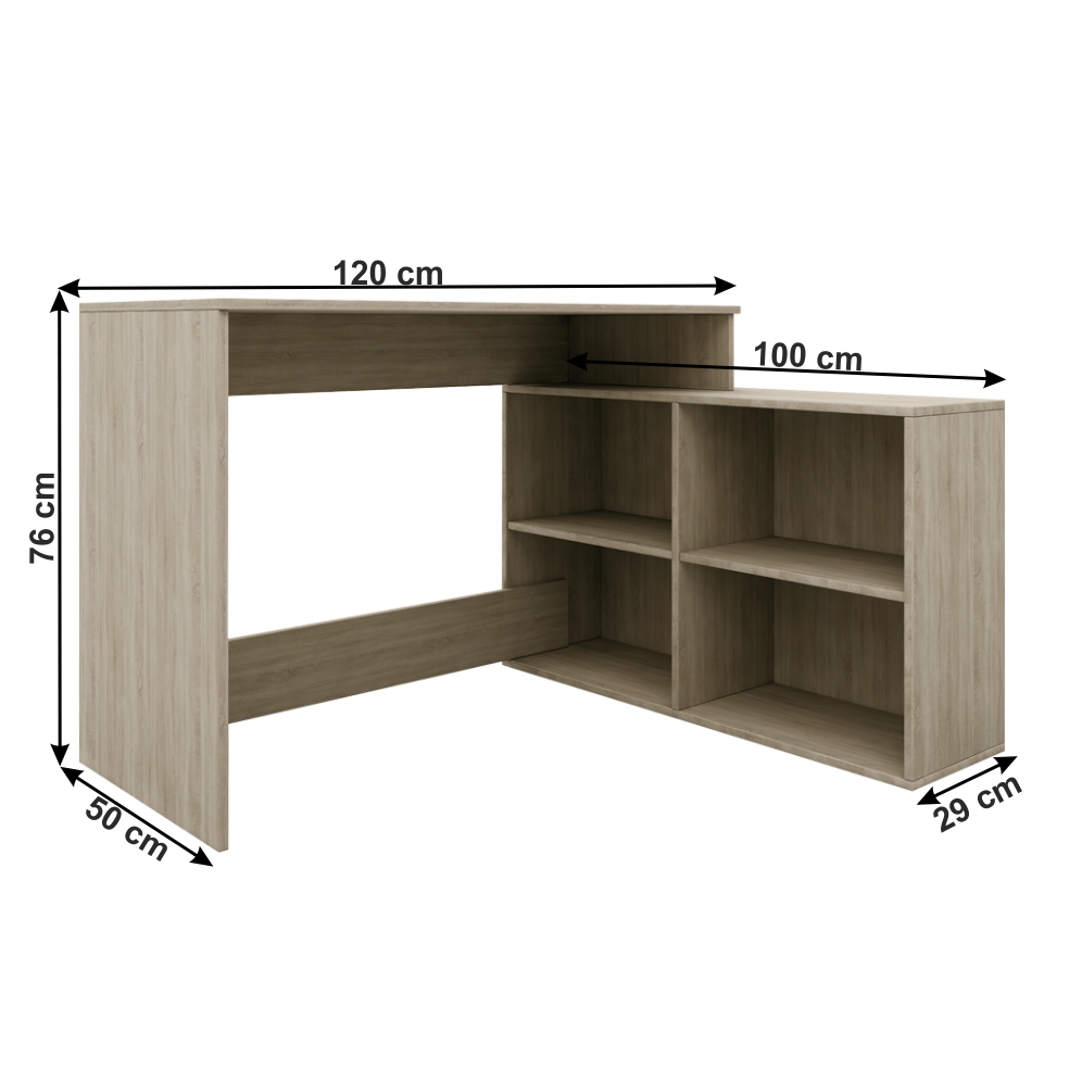 Univerzálny rohový PC stôl Korner New L/P dub sonoma za 99€ | nabbi